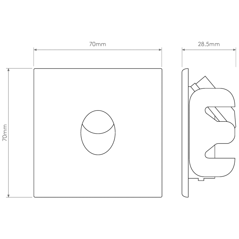 Astro Tango 3000K Polished Chrome LED Bathroom Wall Marker Light | UKES