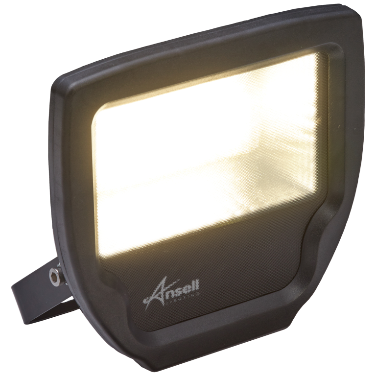 Ansell Lighting Calinor 30W 3000K Black LED Floodlight | UKES