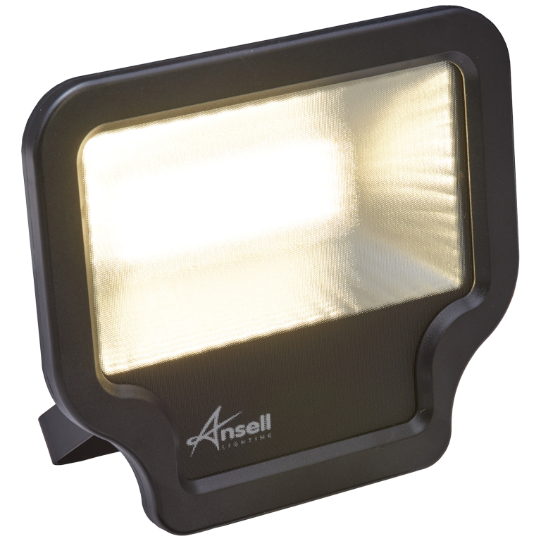 Ansell Lighting Calinor 50W 4000K Black LED Floodlight | UKES