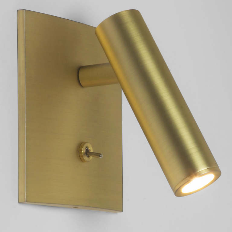 Astro Enna Gold Switched LED Wall Reading Light | UKES