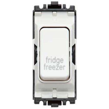 MK Electric Grid Plus White 20A Double Pole One Way Switch Module ...