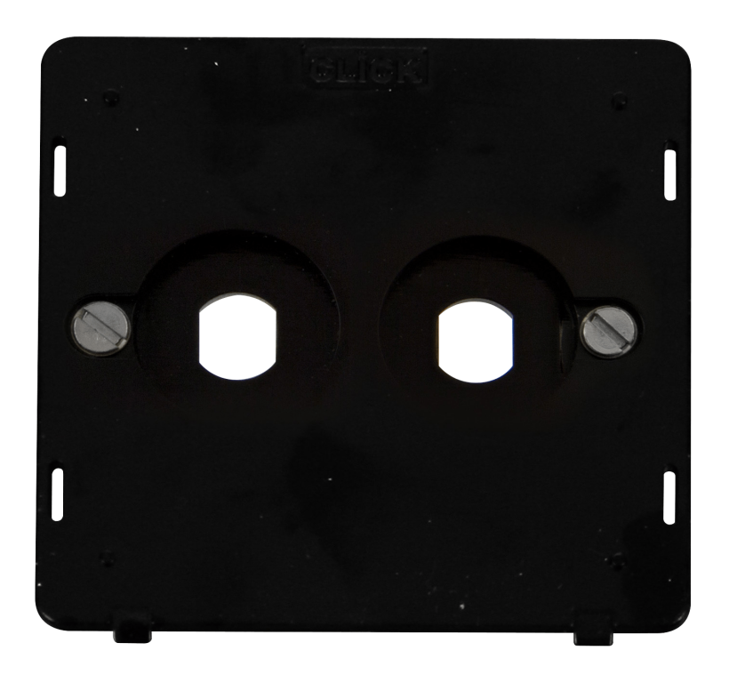 Click Definity Black 2 Gang Unfurnished Dimmer Plate Insert | UKES