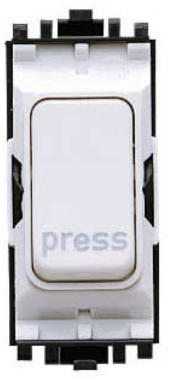 MK Electric Grid Plus White 10A Single Pole Two Way Retractive Switch ...