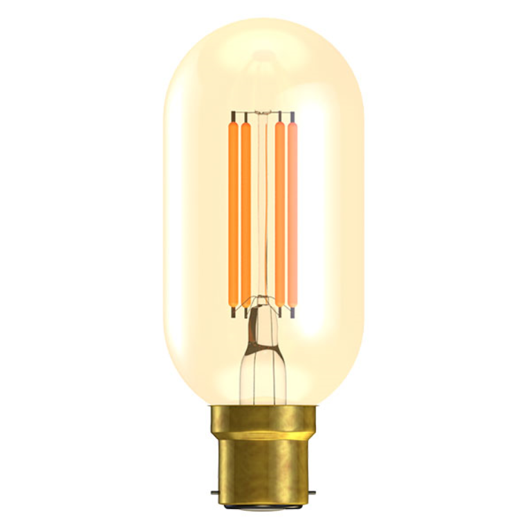 BELL Lighting Vintage 4W Warm White Non-Dimmable B22 Amber LED Tubular ...