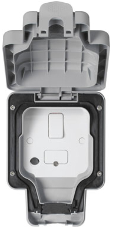 MK Electric Masterseal Plus™ Grey 13A Double Pole Switched Fused IP66 ...