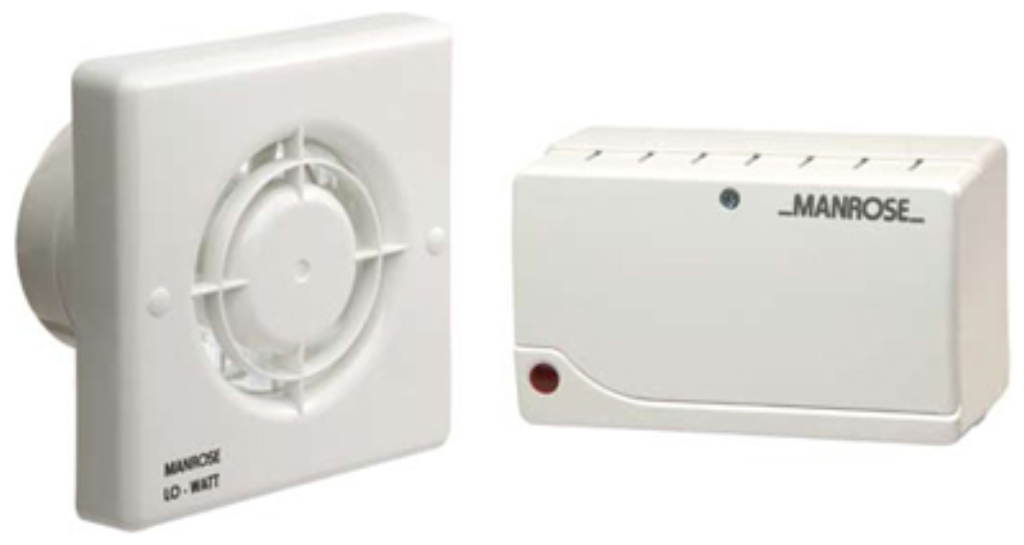 Manrose Lo-Watt Energy Saving 100mm SELV Extractor Fan with Timer | UKES