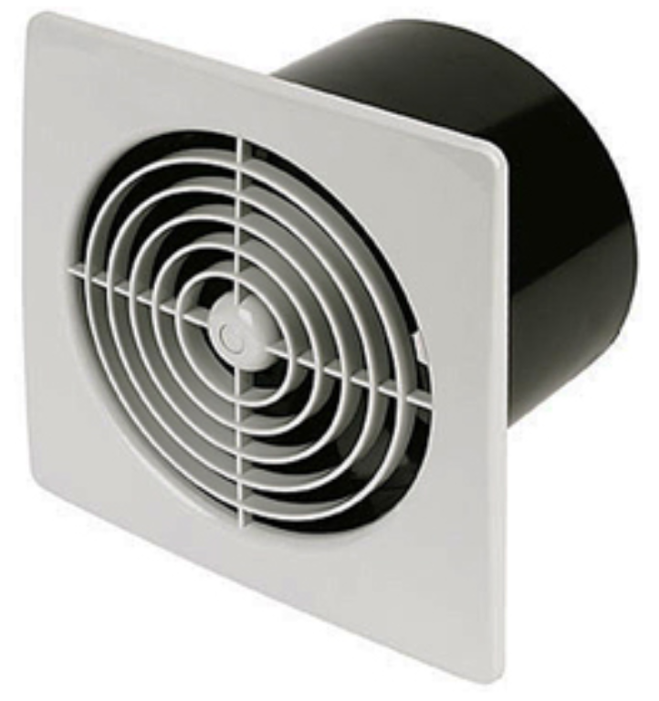 Manrose Lo Profile 150mm Square White Low Voltage Extractor Fan | UKES