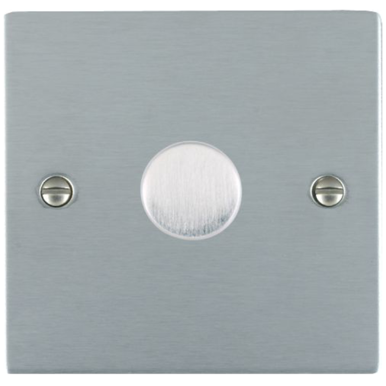 Hamilton Sheer Satin Chrome 1 Gang 100W 2 Way Push On/Off Rotary ...