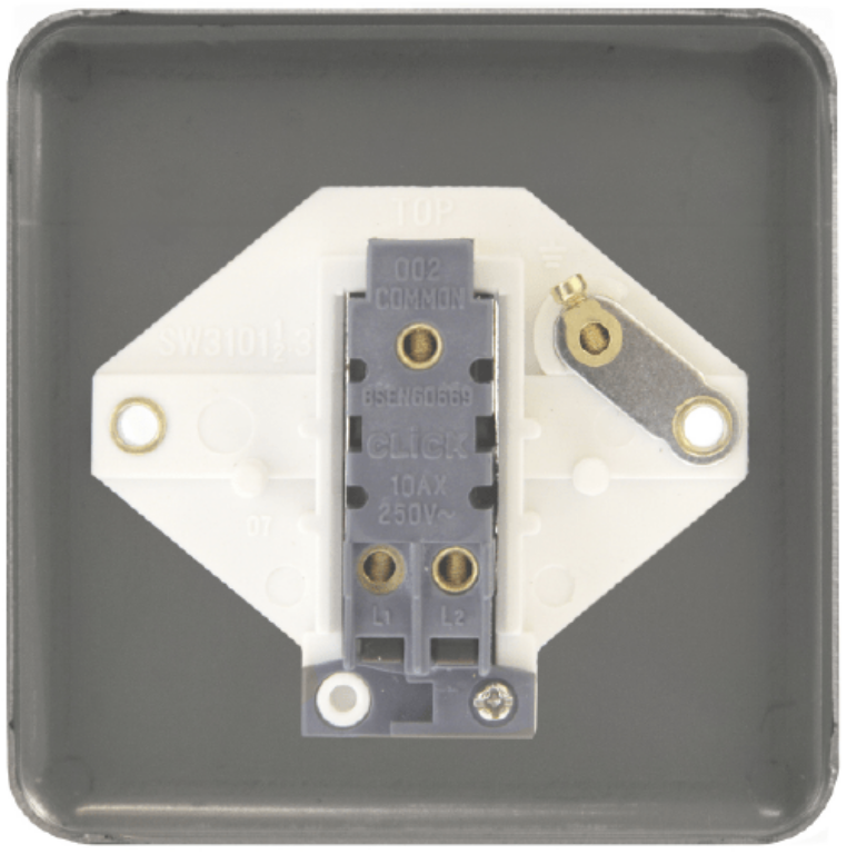 Click Deco Plus Antique Brass 1 Gang 2 Way 10AX Ingot Switch with ...