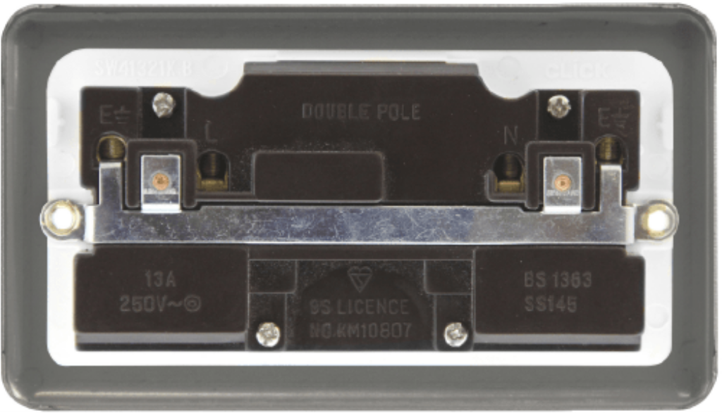 Click Deco Plus Antique Brass 2 Gang 13A Double Pole Ingot Switched ...