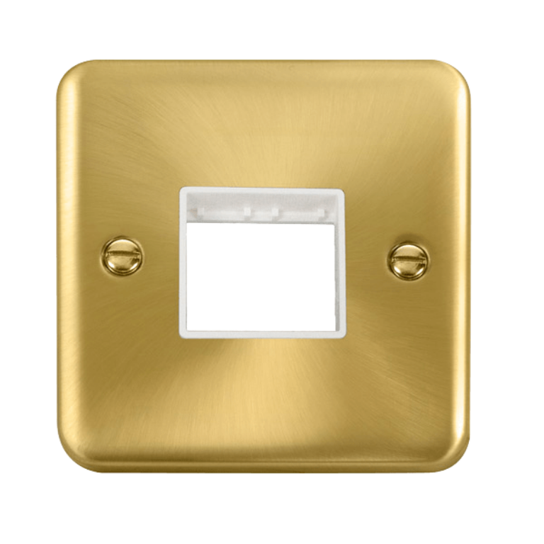 Click Deco Plus Satin Brass 1 Gang 2 Aperture Unfurnished MiniGrid ...