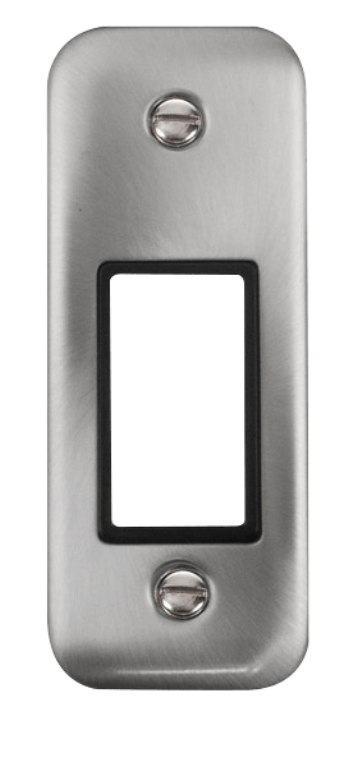 Click Deco Plus Satin Chrome 1 Gang 1 Aperture Unfurnished MiniGrid ...