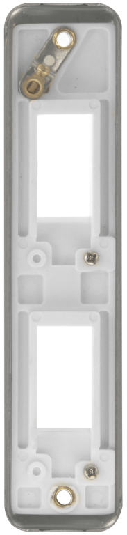 Click Deco Plus Stainless Steel 2 Gang 2 Aperture Unfurnished MiniGrid ...