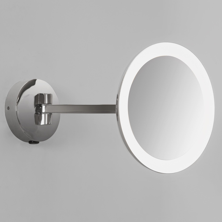 Astro Mascali Round Polished Chrome LED Bathroom Mirror Light | UKES