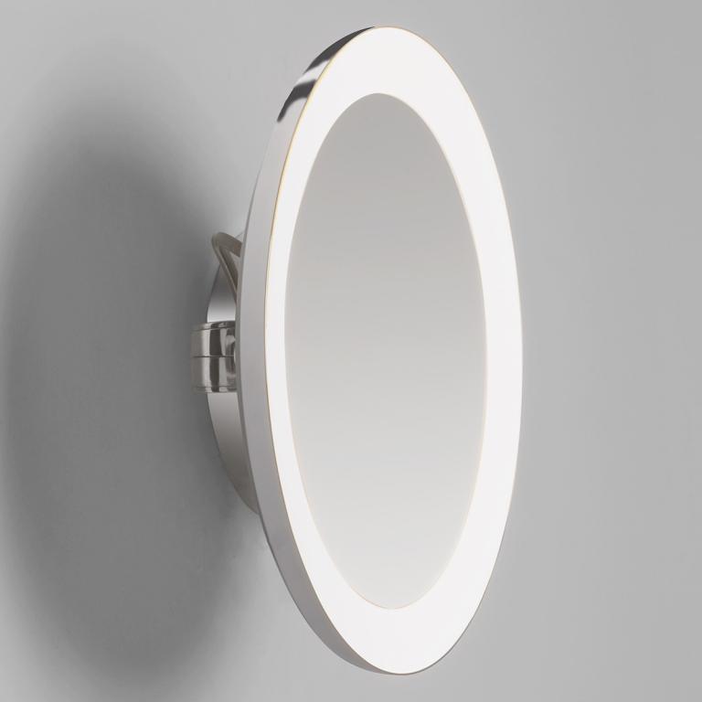 Astro Mascali Round Polished Chrome LED Bathroom Mirror Light | UKES