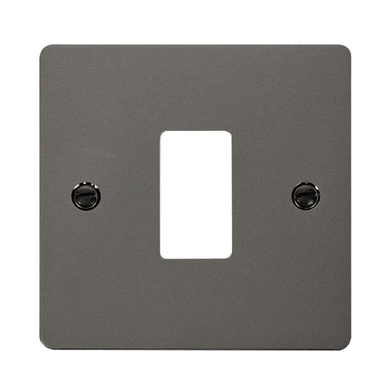 Click Define GridPro Black Nickel 1 Gang Front Plate | UKES