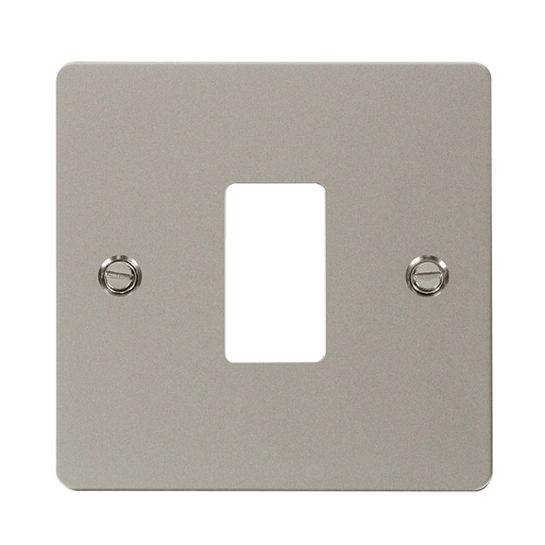 Click Define GridPro Pearl Nickel 1 Gang Front Plate | UKES