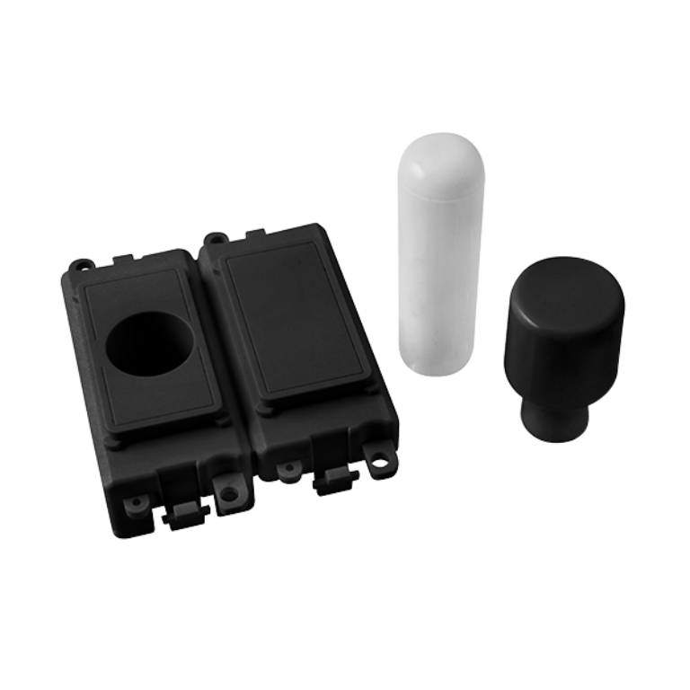 Click GridPro Black 2 Module Dimmer Mounting Kit with Black Surround | UKES