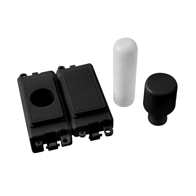 Click GridPro Black 2 Module Dimmer Mounting Kit with Black Surround | UKES