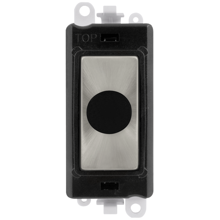 Click GridPro Satin Chrome 20A Flex Outlet Module with Black Surround ...
