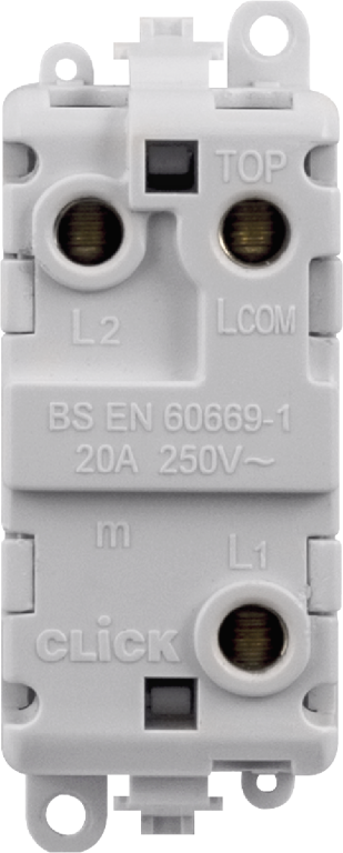 Click GridPro Brushed Stainless 20AX 3 Position Centre Off Retractive ...