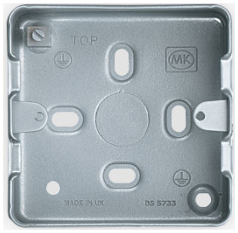 MK Electric Metalclad Plus™ 1 Gang 38mm Surface Back Box with 6x20mm ...