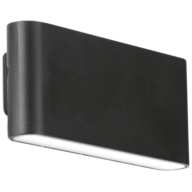 Aurora Lighting WallE Pro IP65 6W 4000K Black LED Wall Light | UKES