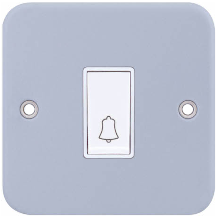 Selectric Metal Clad 1 Gang 10A Push to Make Bell Switch | UKES
