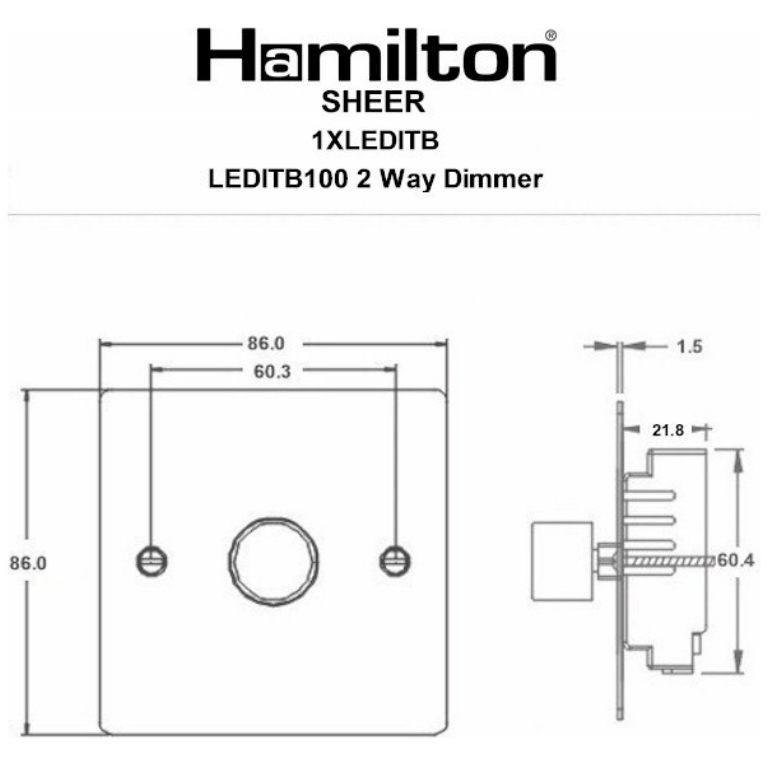 Hamilton Sheer Satin Steel 1 Gang 100W 2 Way Push On/Off Rotary ...