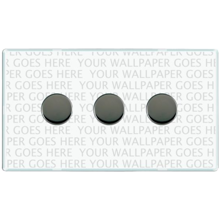 Hamilton Perception CFX Clear 3 Gang 100W 2 Way Push On/Off Rotary ...