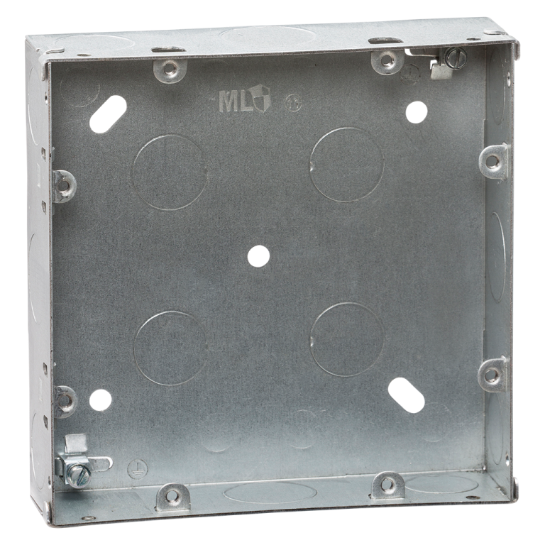 Knightsbridge Galvanised Steel 6-8 Gang 35mm Back Box | UKES