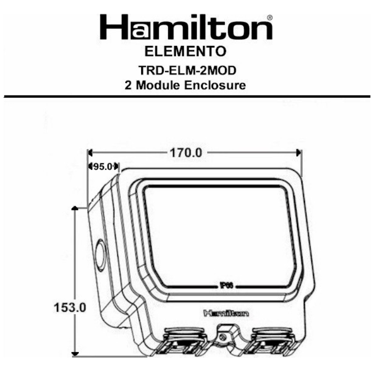 Hamilton Elemento Grey 2 Module IP66 Enclosure | UKES