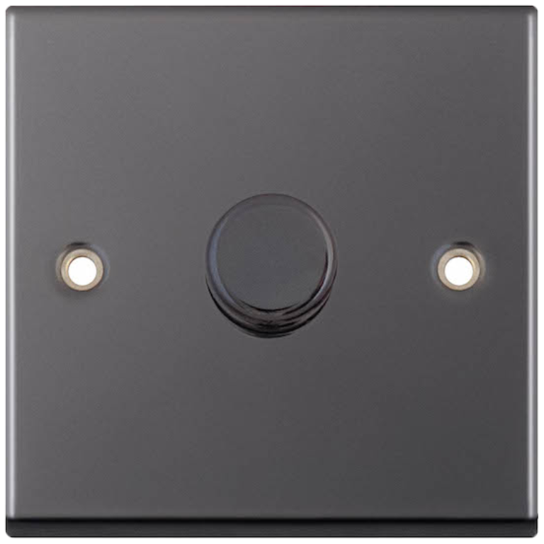 Selectric 7M-Pro Black Nickel 1 Gang 400W 2 Way Dimmer Switch | UKES