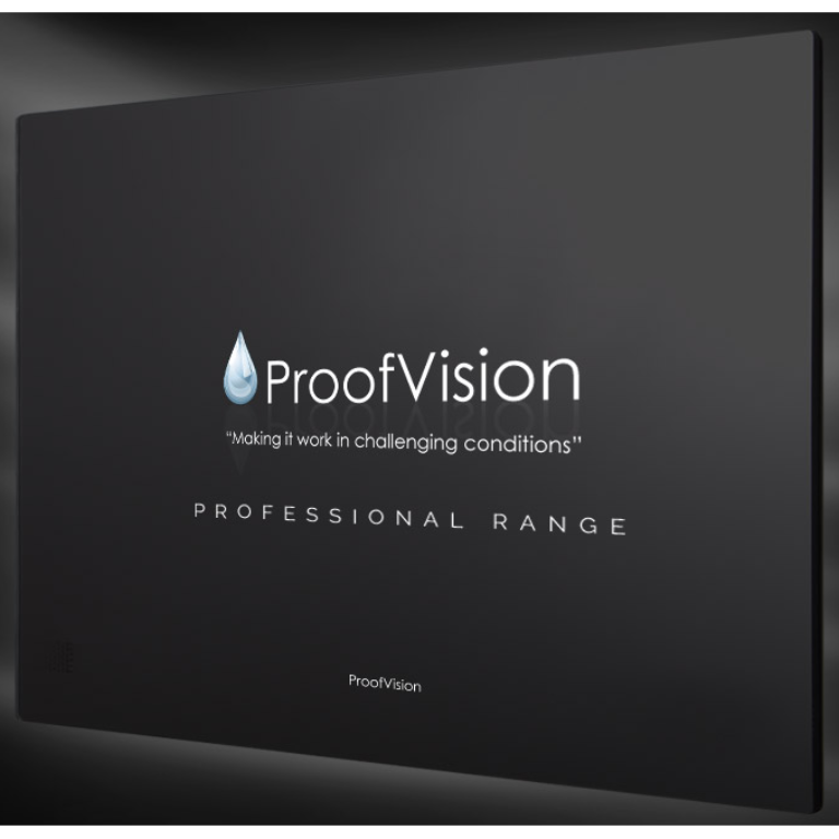 ProofVision Professional 32 Inch Waterproof Bathroom TV with Black ...