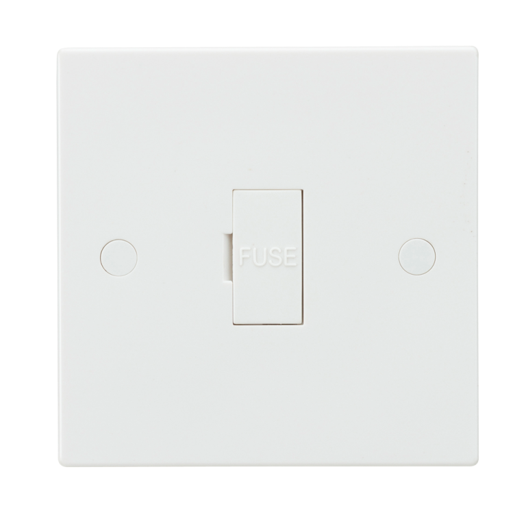 Knightsbridge Square Edge 13A Fused Spur Unit (3A Fuse Fitted) | UKES