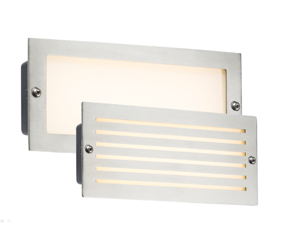 Knightsbridge 5W Brushed Steel LED Brick Light - 3500K | UKES