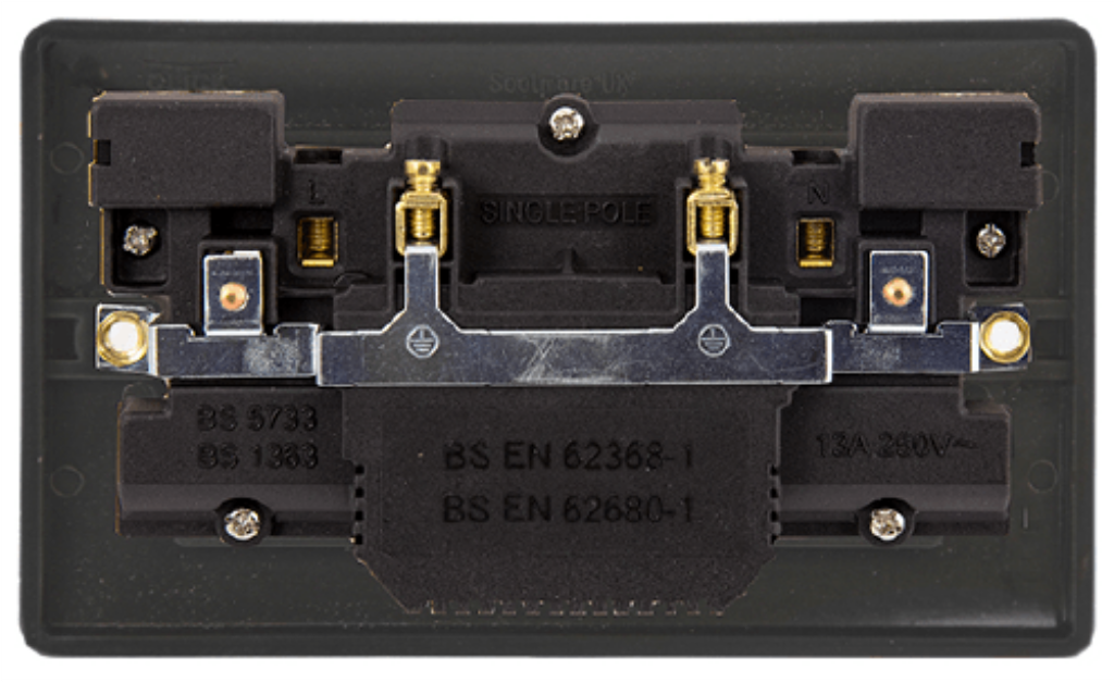 Click Mode Anthracite Grey 2 Gang 13A Switched Socket with 2x2.1A USB ...