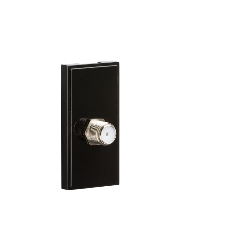 Knightsbridge Black SAT TV Outlet Module - 25x50mm | UKES