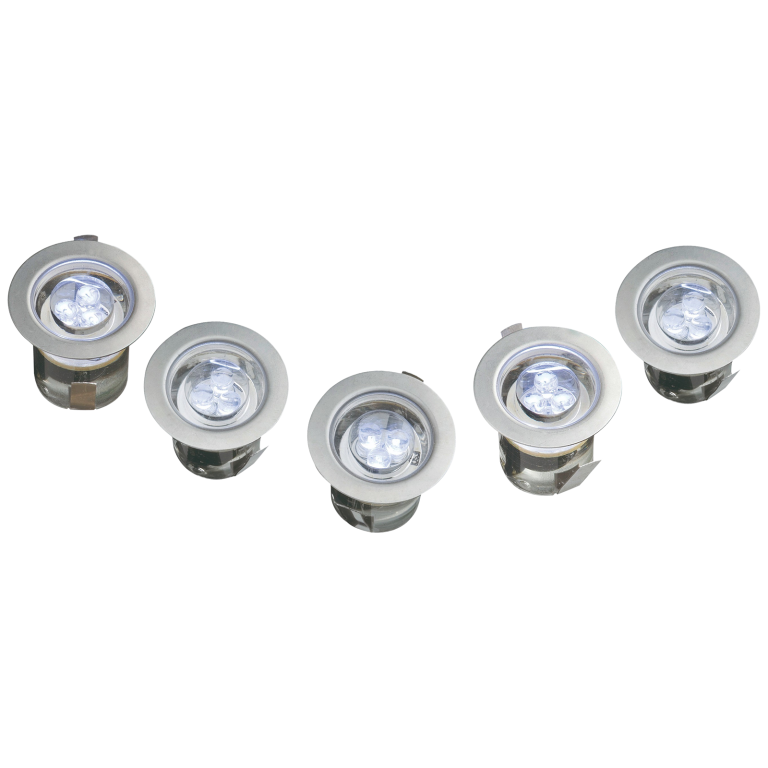 Robus Vita 1.8W Blue Circular LED Ground Light 5 Pack Kit | UKES