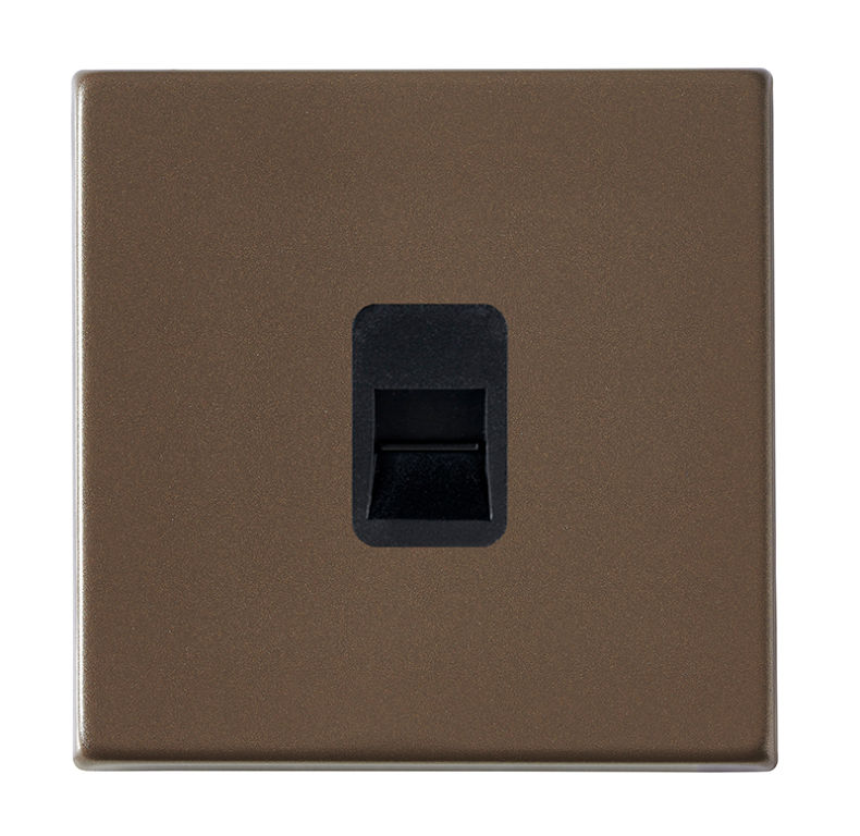 Hamilton Hartland G2 Richmond Bronze 1 Gang Telephone Slave Socket with ...