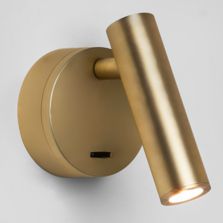 Astro Enna Surface Matt Gold LED Wall Light | UKES