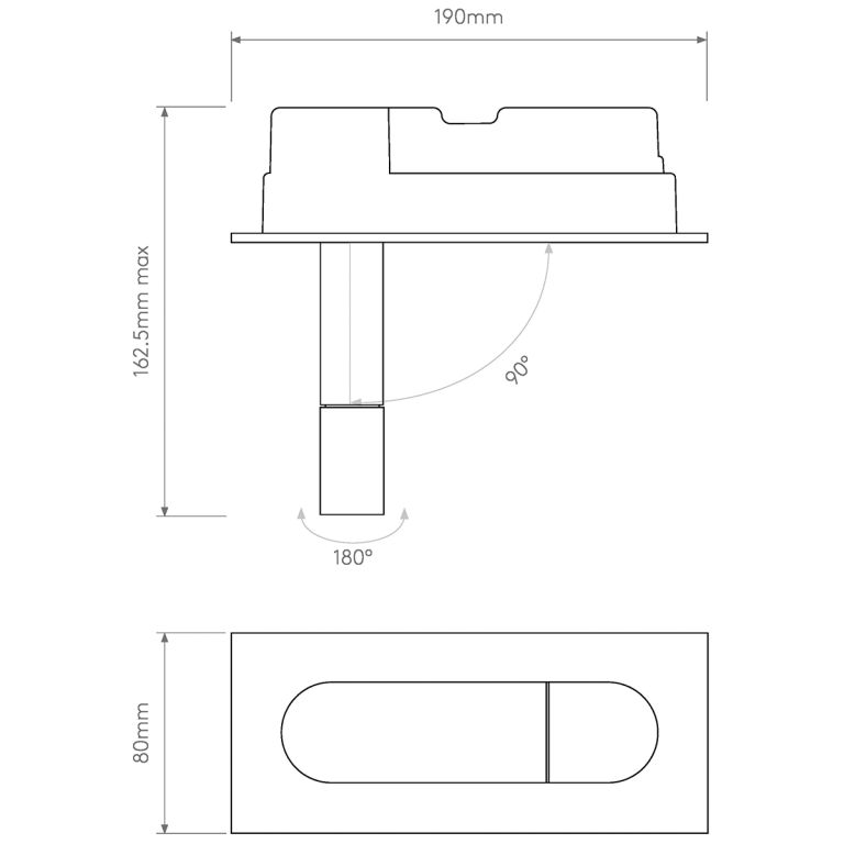 Astro Digit II Matt Nickel LED Wall Light | UKES