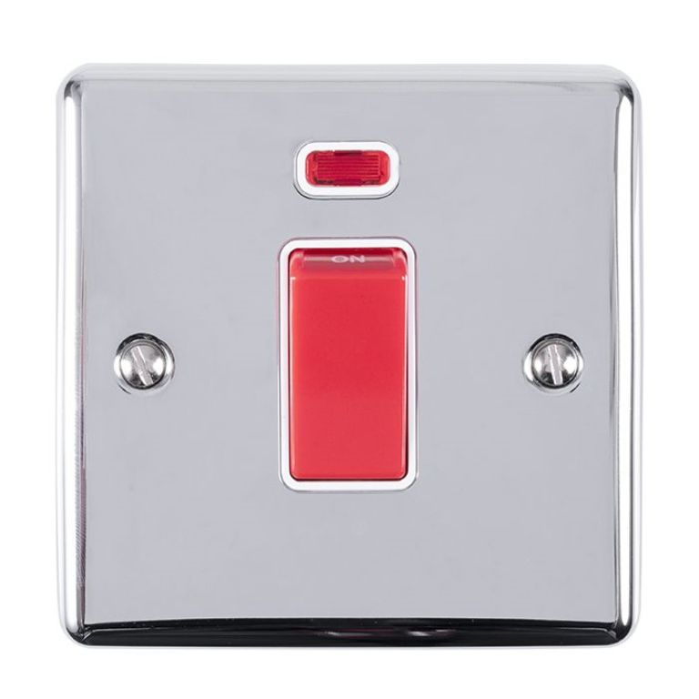 Eurolite Enhance Polished Chrome 45A DP Cooker Switch with Neon and ...