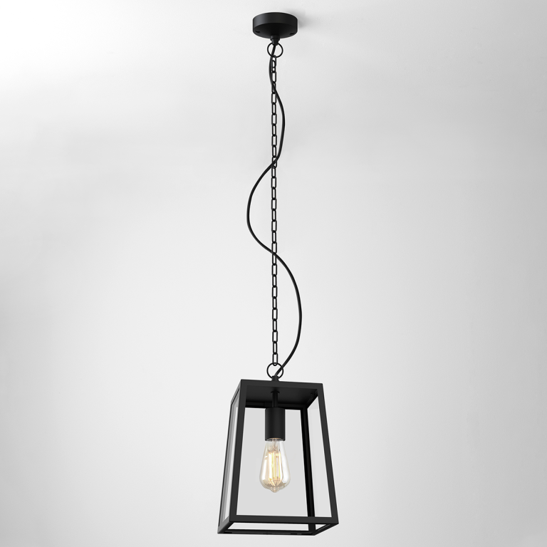 Astro Calvi 305 Textured Black Outdoor Pendant Light | UKES