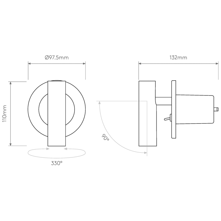 Astro Enna Recess Switched Matt Black LED Wall Reading Light | UKES