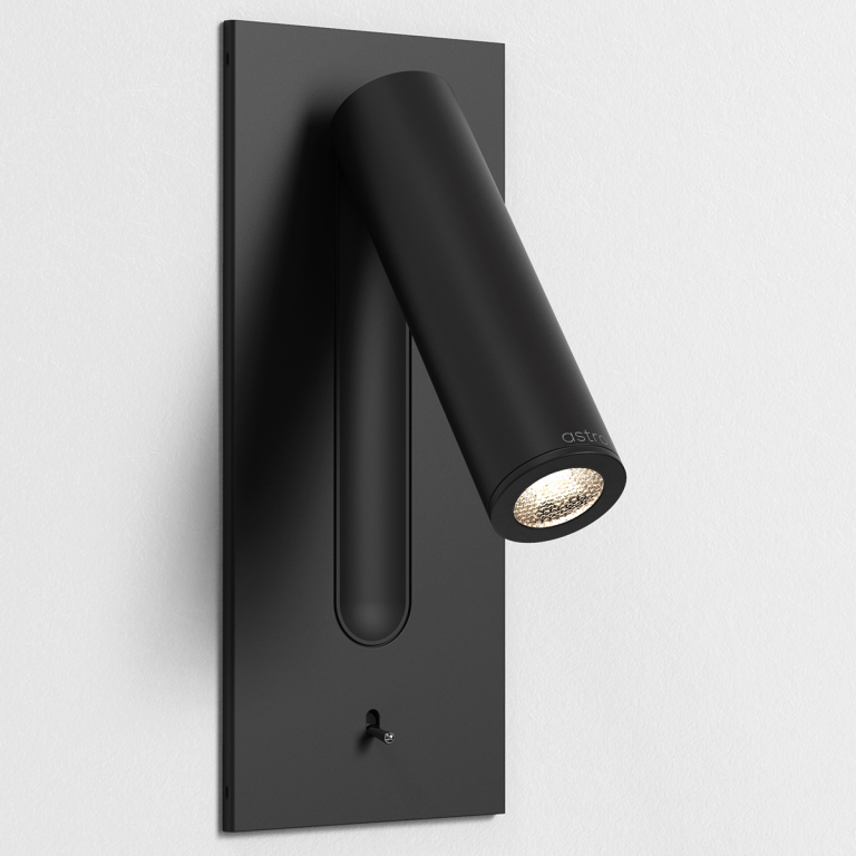 Astro Fuse Switched II Matt Black LED Wall Reading Light | UKES