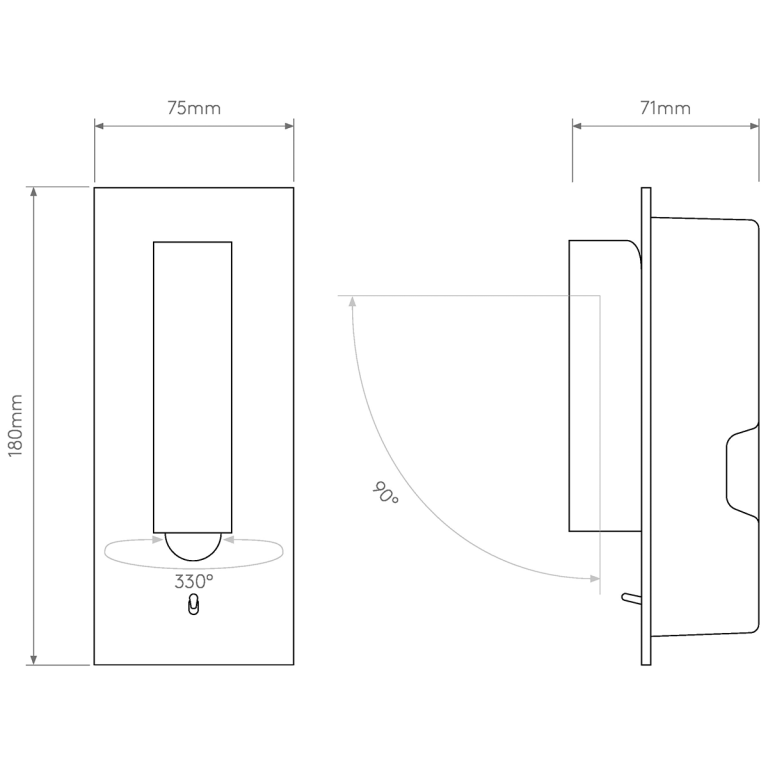 Astro Fuse Switched II Bronze LED Wall Reading Light | UKES