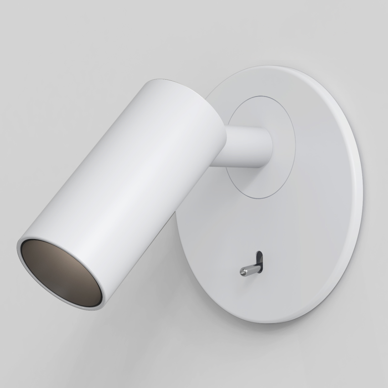 Astro Micro Recess Switched Matt White LED Wall Light | UKES