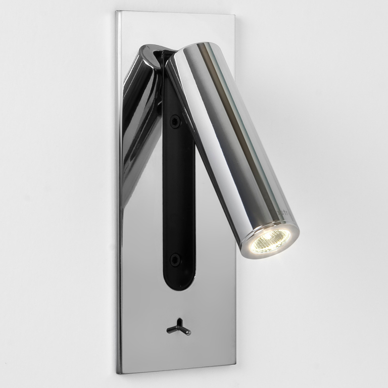 Astro Fuse Switched II Polished Chrome LED Wall Reading Light | UKES
