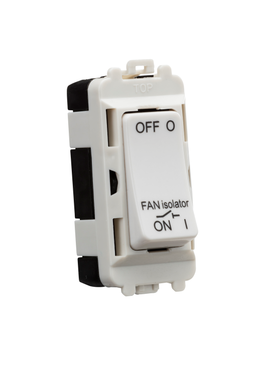 Knightsbridge Grid White Metal Clad 10A 3 Pole Fan Isolator Switch ...